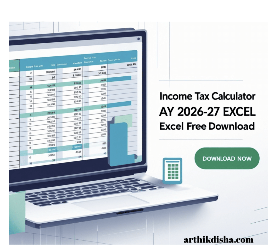Income Tax Calculator FY 2025-26(AY 2026-27)Excel Download